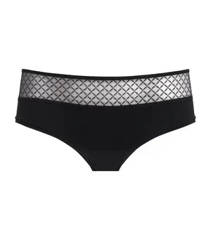 Chantelle Lace-detail Norah Shorty Briefs - Black