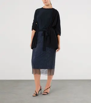 Marina Rinaldi Cashmere Belted Cardigan