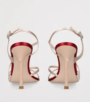 ROGER VIVIER Satin Rose Sandals 85