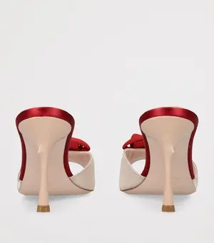 ROGER VIVIER Suede Rose Mules 85