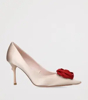 ROGER VIVIER Satin Rose Pumps 85