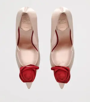 ROGER VIVIER Satin Rose Pumps 85