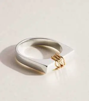 FYR Sterling And Yellow Gold Blaze Ring