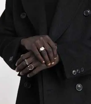 FYR Sterling And Howlite Signet Ring