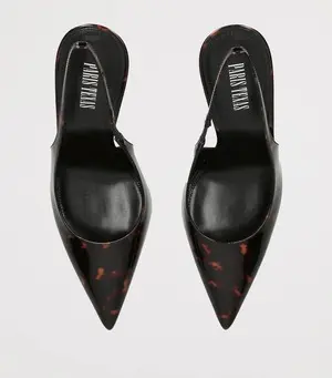 Paris Texas Patent Leather Lidia Slingback Pumps 105 - Brown