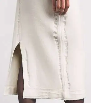 BARRIE Cashmere Cotton Midi Skirt