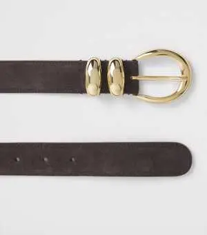 Sandro Suede Buckle Belt