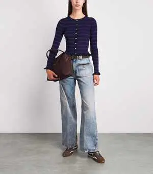 Sandro Suede Buckle Belt