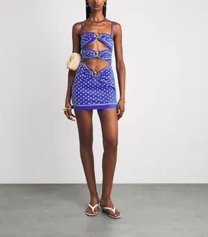 Christopher Esber Bandana Orbit Mini Dress - Blue