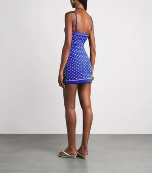 Christopher Esber Bandana Orbit Mini Dress - Blue