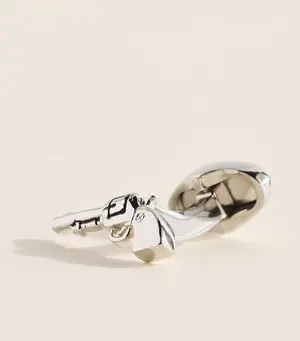 BABETTE WASSERMAN LONDON Rhodium-plated Pistol Cufflinks