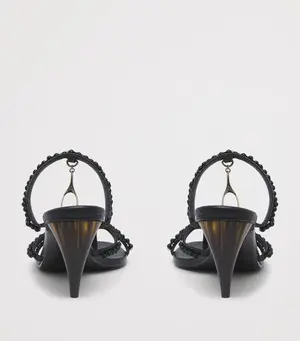 Alexander McQueen Beaded Rosa Heeled Sandals 70