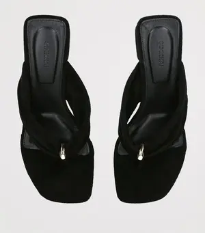 Simkhai Suede Stella Heeled Mules - Black