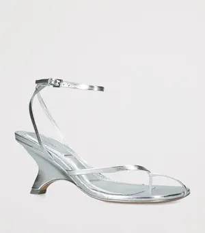 Simkhai Metallic Leather Kelsey Heeled Sandals 75
