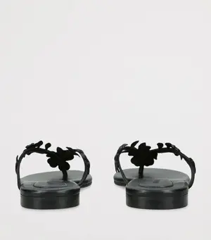 Simkhai Leather Floral Willow Flip Flops