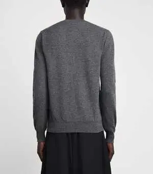 Play Comme Des Garcon Rhinestone Heart Wool Cardigan