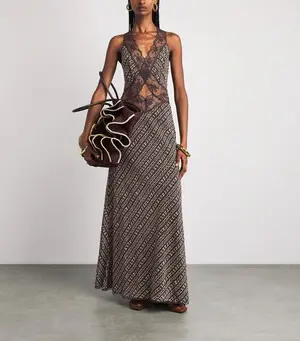 SIR. Astrid Printed Lace Maxi Dress
