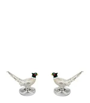 DEAKIN & FRANCIS Sterling Pheasant Cufflinks - Silver