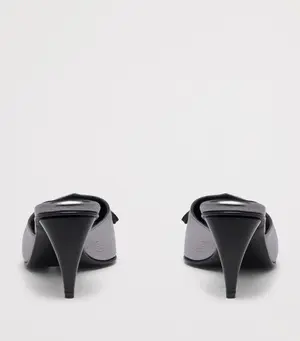 Alexander McQueen Leather Lexie Heeled Mules 70