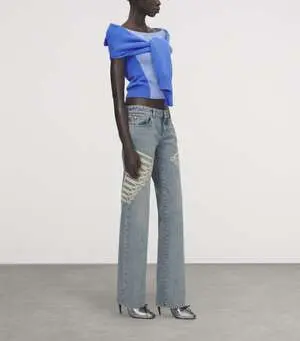 Alexander McQueen Wool Layered Boat-neck Sweater