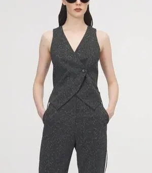 Alexander McQueen Wool Pinstripe Corset Waistcoat