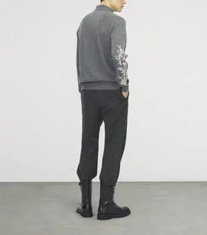 Alexander McQueen Wool Embroidered Polo Jumper