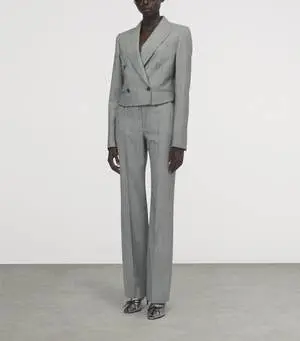 Alexander McQueen Cropped Double-breasted Blazer
