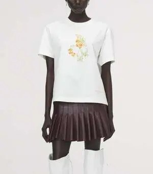 Alexander McQueen Cotton Floral Skull T-shirt