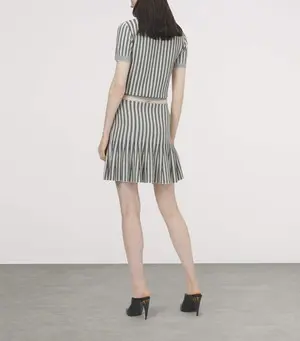 Alexander McQueen Knit Striped Mini Skirt