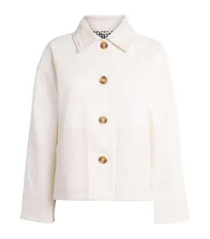 Barbour Stretch-cotton Cloverdale Jacket - Ivory