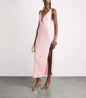 Oseree Sequinned O-ring Lumière Midi Dress
