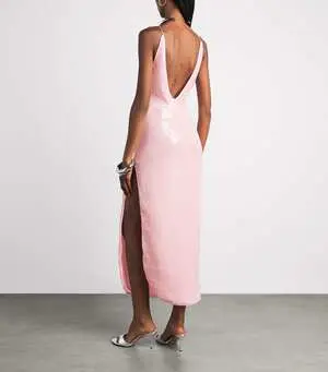 Oseree Sequinned O-ring Lumière Midi Dress