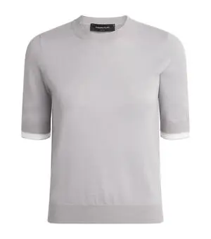 Fabiana Filippi Virgin Wool-cotton T-shirt - Grey