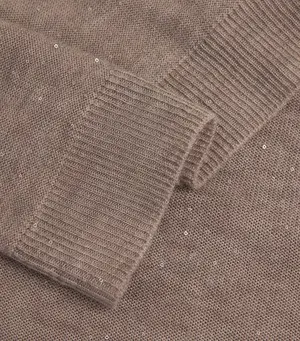 Fabiana Filippi Merino Wool-blend Embellished Sweater - Brown