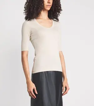 Fabiana Filippi Rib-knit Embellished Top