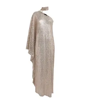 TALLER MARMO Sequined Maxi Dress - Silver