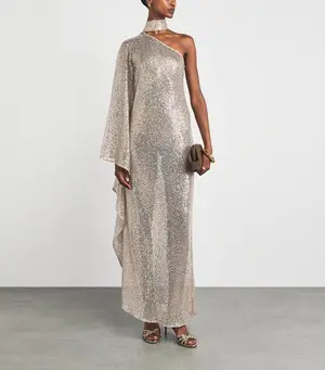 TALLER MARMO Sequined Maxi Dress - Silver
