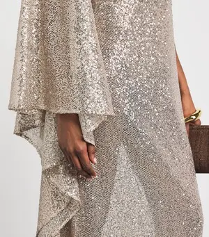 TALLER MARMO Sequined Maxi Dress - Silver