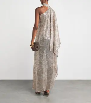 TALLER MARMO Sequined Maxi Dress - Silver