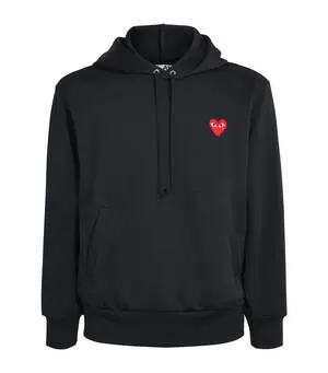 Play Comme Des Garcon Heart Hoodie - Black