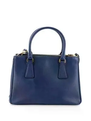Prada Galleria Double Zip Saffiano Leather Small Tote Bag