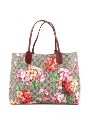Gucci Reversible Blooms Gg Print Leather Medium Tote Bag
