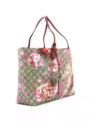 Gucci Reversible Blooms Gg Print Leather Medium Tote Bag