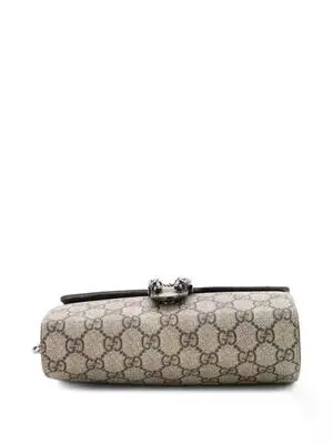 Gucci Dionysus Chain Wallet Gg Coated Canvas Small Crossbody Bag - Brown