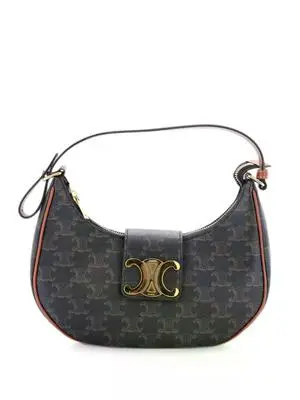 Celine Ava Triomphe Bag Triomphe Coated Canvas Shoulder Bag - Brown