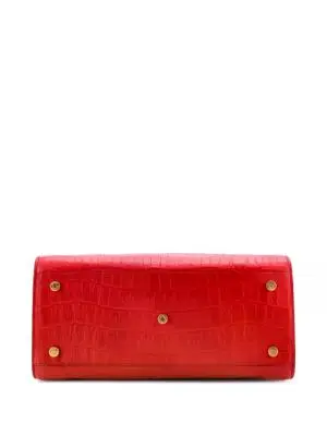 Saint Laurent Sac De Jour Satchel Crocodile Embossed Leather Small