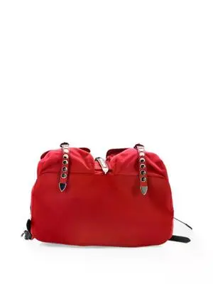 Prada New Vela Tessuto With Studded Leather Backpack