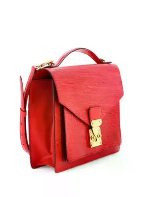 LOUIS VUITTON Monceau Handbag Epi Leather Bb Satchel - Red