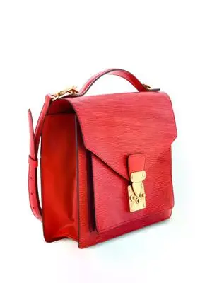 LOUIS VUITTON Monceau Handbag Epi Leather Bb Satchel - Red