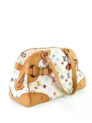 LOUIS VUITTON Claudia Handbag Monogram Multicolor Satchel - White